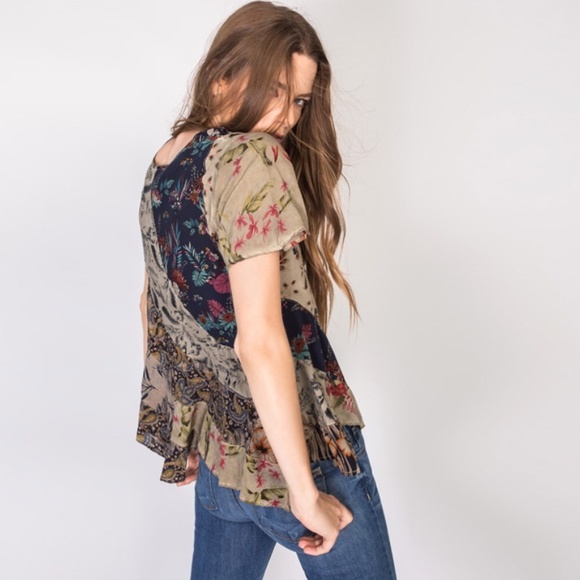 April Spirit | Tops | Flower Pattern Flowy Top Aprilspirit New | Poshmark